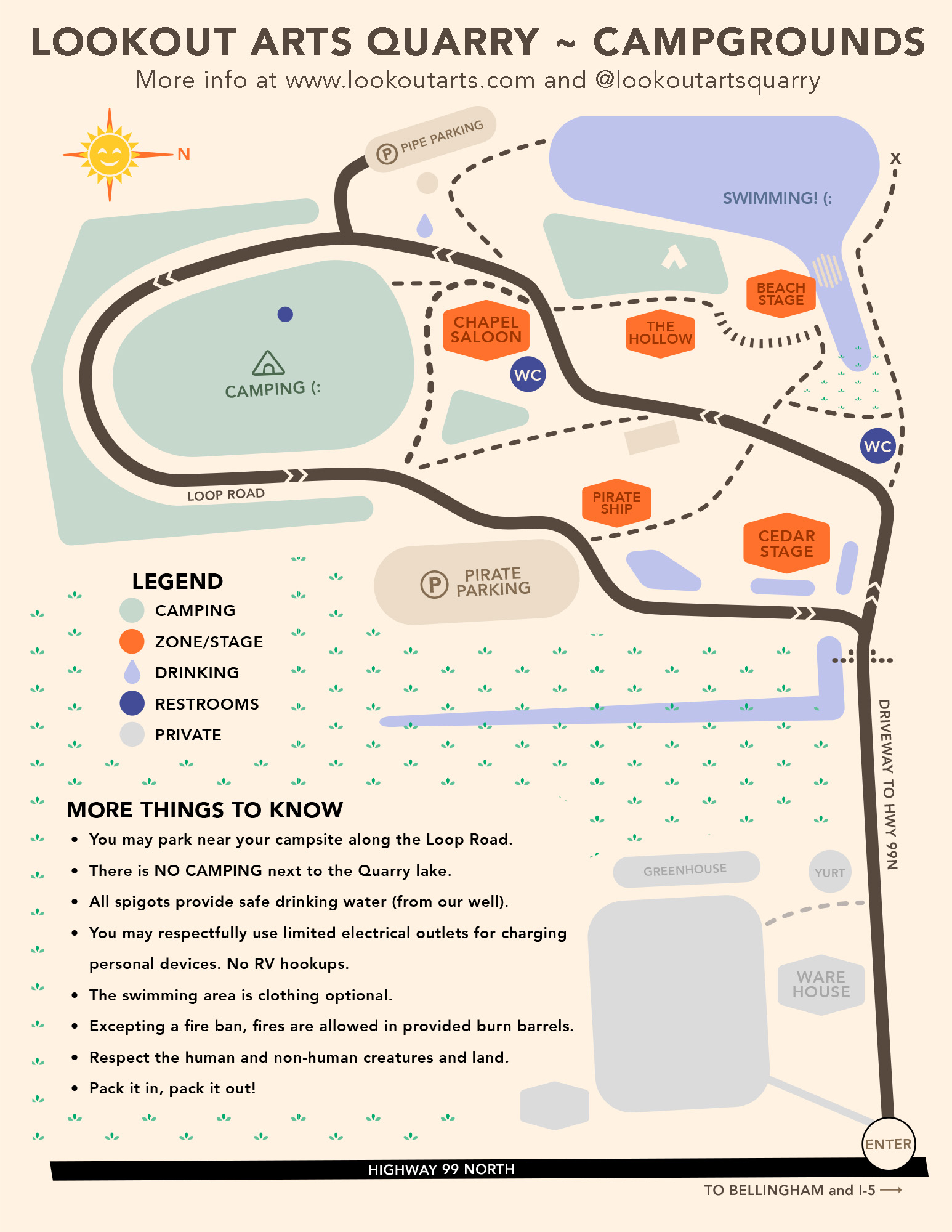 QUARRY CAMPGROUND MAP | Lookout Arts Quarry
